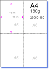 bss503: micro perforated A6 sections on A4 paper and card